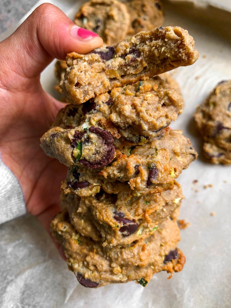 Salted Chocolate Chip Zucchini Bread Cookies: – healthful radiance