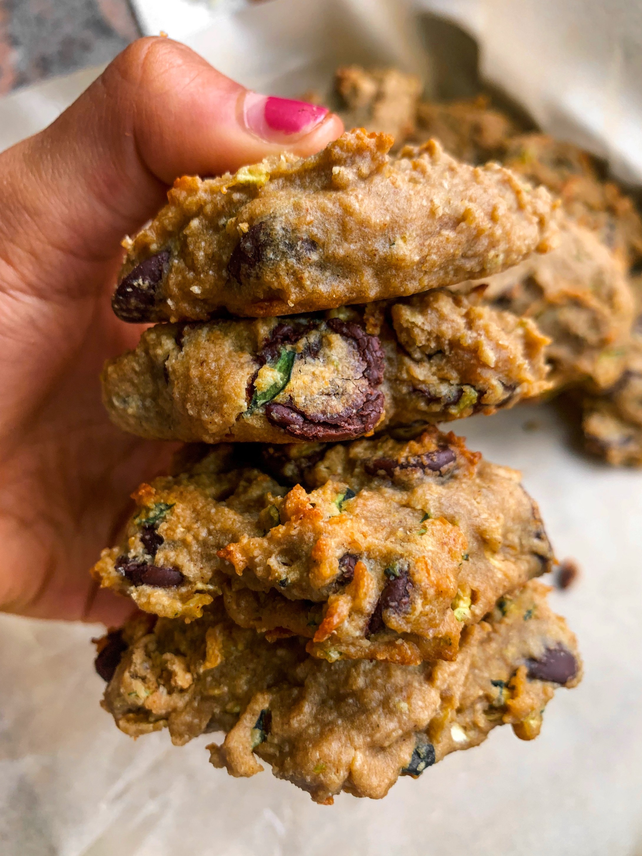 Salted Chocolate Chip Zucchini Bread Cookies: – healthful radiance